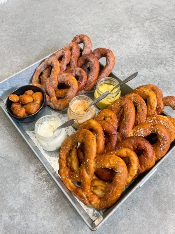 How to Create a DIY Soft Pretzel Board - Living in Yellow