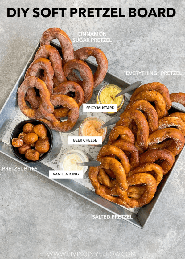 How to Create a DIY Soft Pretzel Board - Living in Yellow