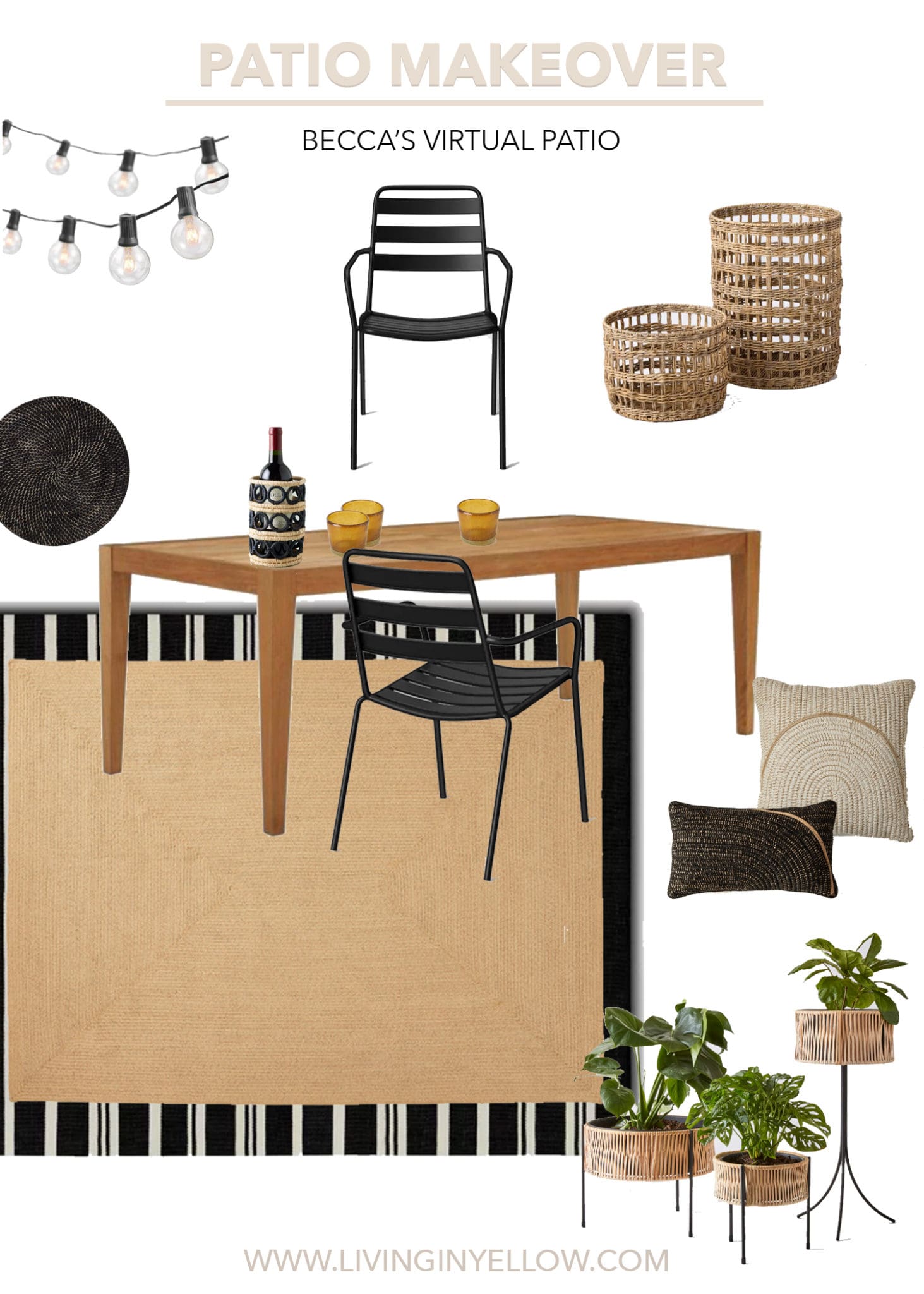 Our Virtual Patio Makeovers - Living in Yellow