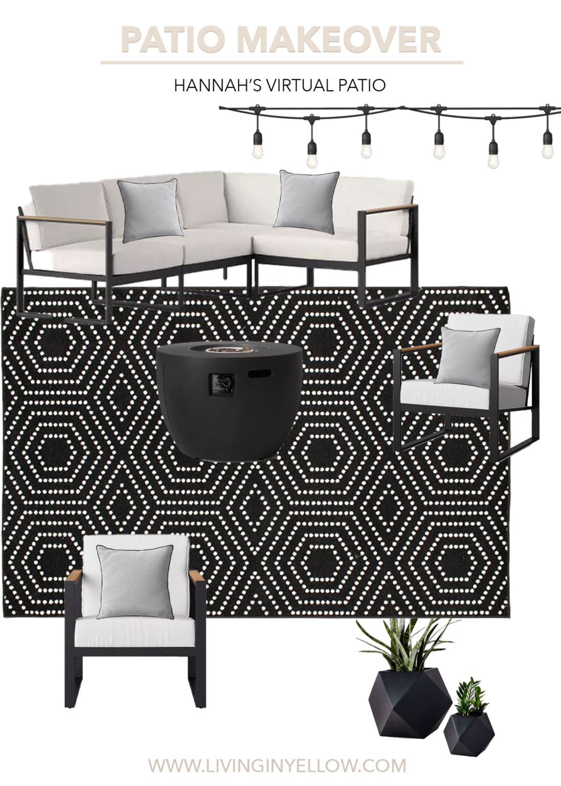 Our Virtual Patio Makeovers - Living in Yellow