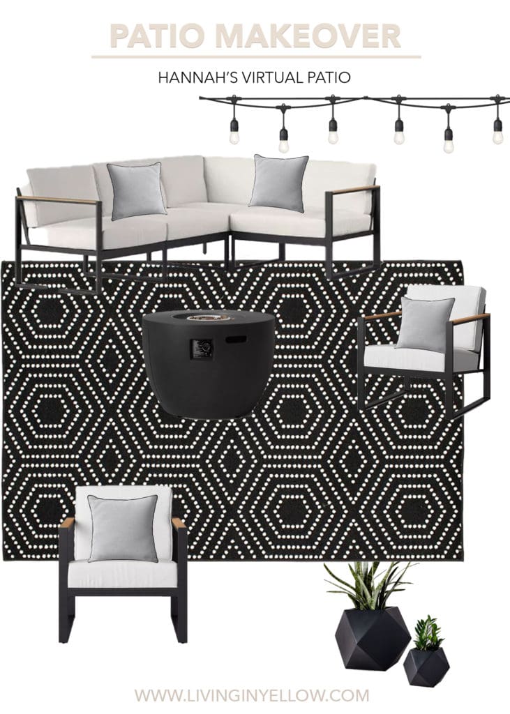 Our Virtual Patio Makeovers - Living in Yellow