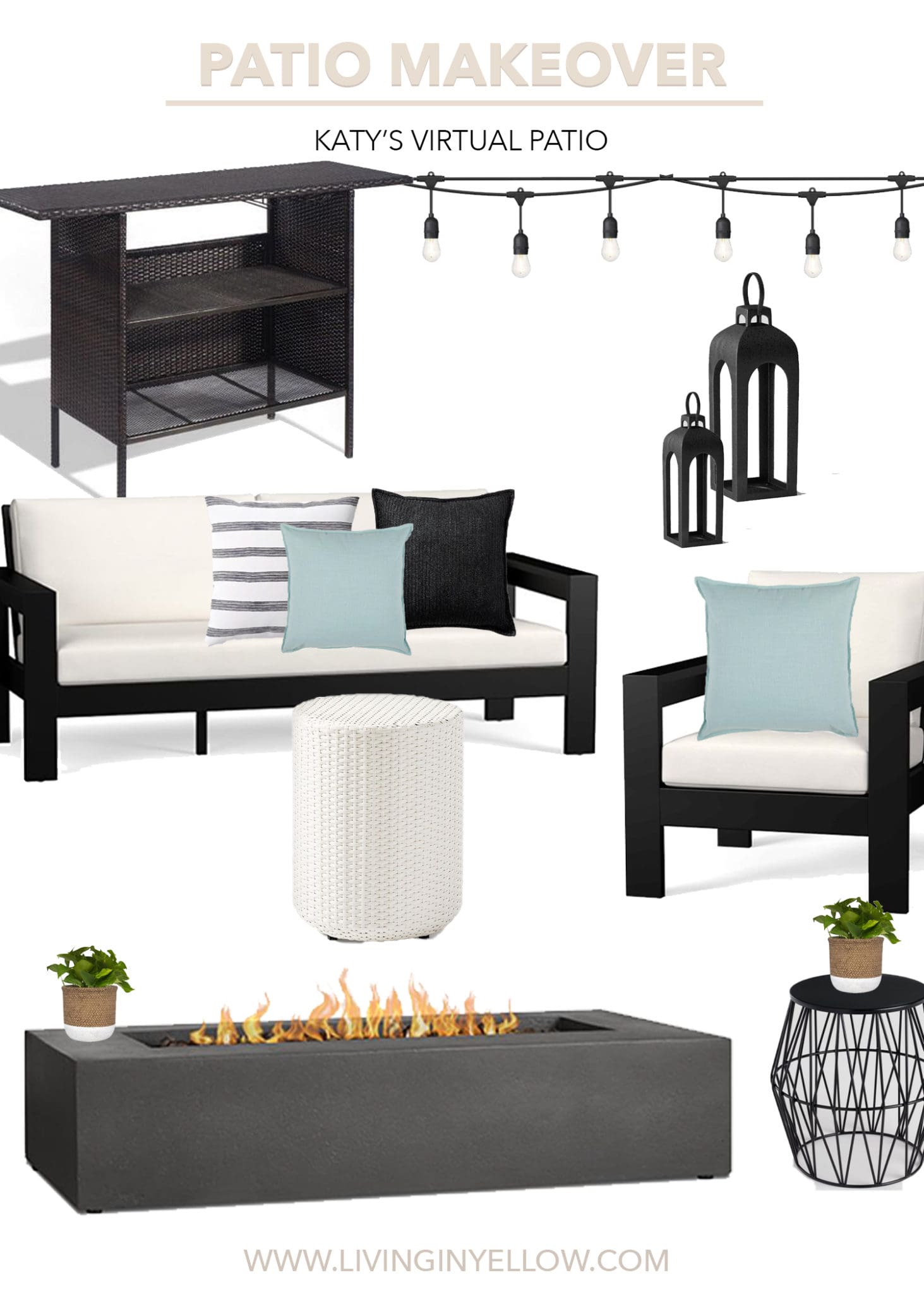 Our Virtual Patio Makeovers - Living in Yellow