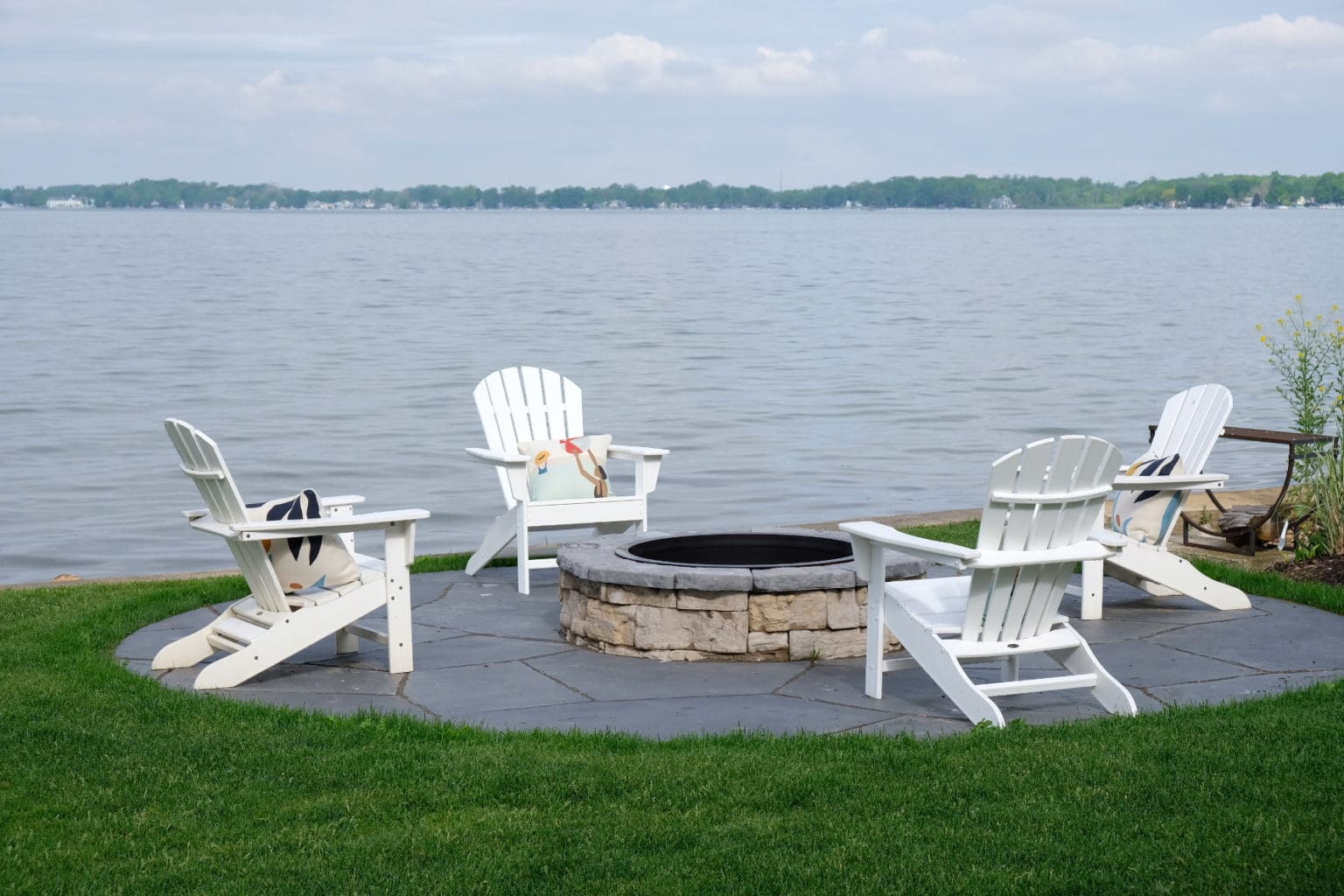Our Lake Patio Reveal - Living in Yellow