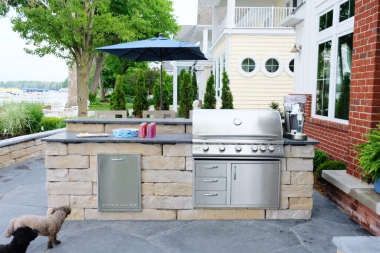 Our Lake Patio Reveal - Living in Yellow