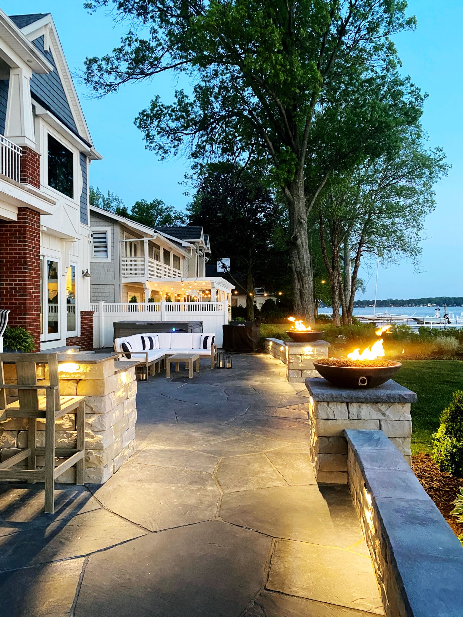 Our Lake Patio Reveal - Living in Yellow