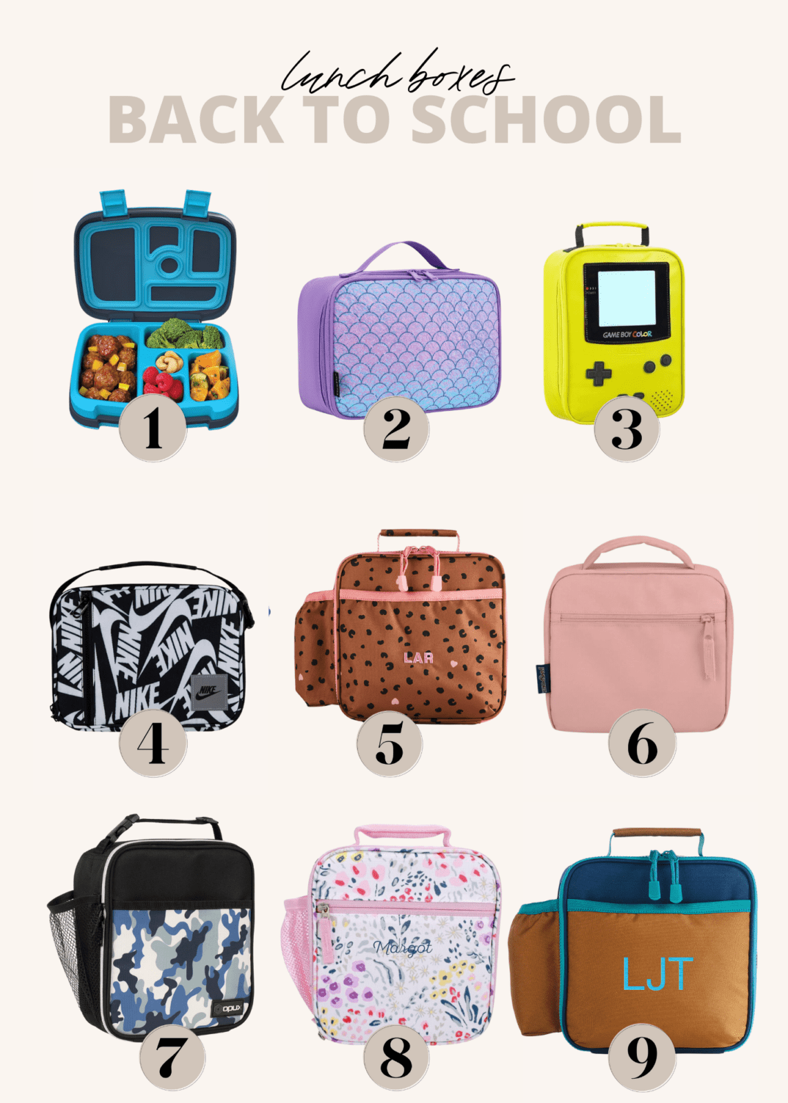 Backpacks, Water Bottles & Lunch Boxes! - Living in Yellow